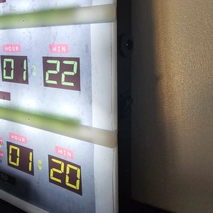 Back to the Future Time Clock Circuit Print Led Lightbox A4 Battery ...