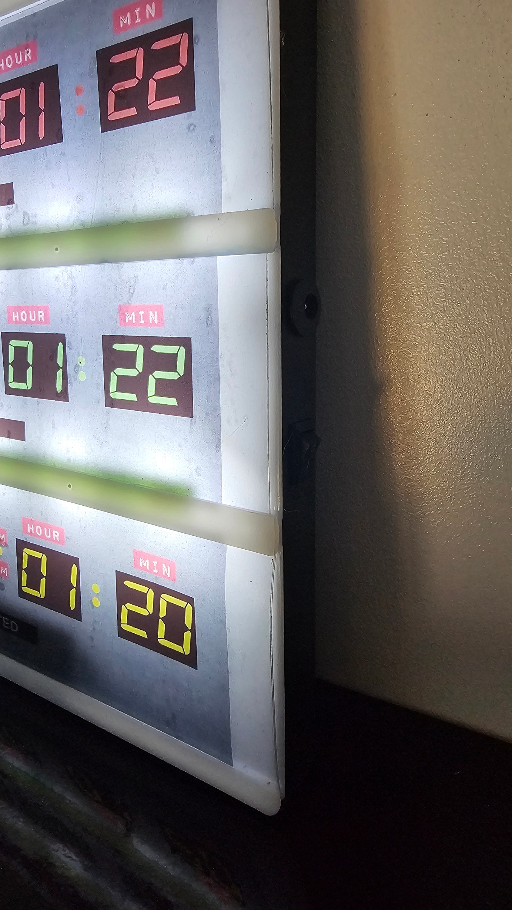 Back to the Future Time Clock Circuit Print Led Lightbox A4 Battery ...