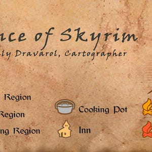 Map of Skyrim, the Elder Scrolls V: Skyrim Inspired, 4000 X 2913 Pixels ...