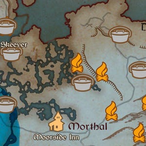 Map of Skyrim, the Elder Scrolls V: Skyrim Inspired, 4000 X 2913 Pixels ...