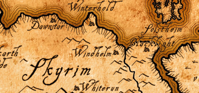 Map of Tamriel, the Elder Scrolls IV: Oblivion Remastered, 10369 X 6480 ...