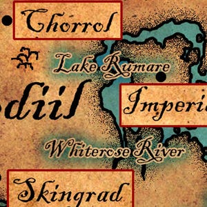 Map of Tamriel, the Elder Scrolls IV: Oblivion Remastered, 5080 X 3048 ...