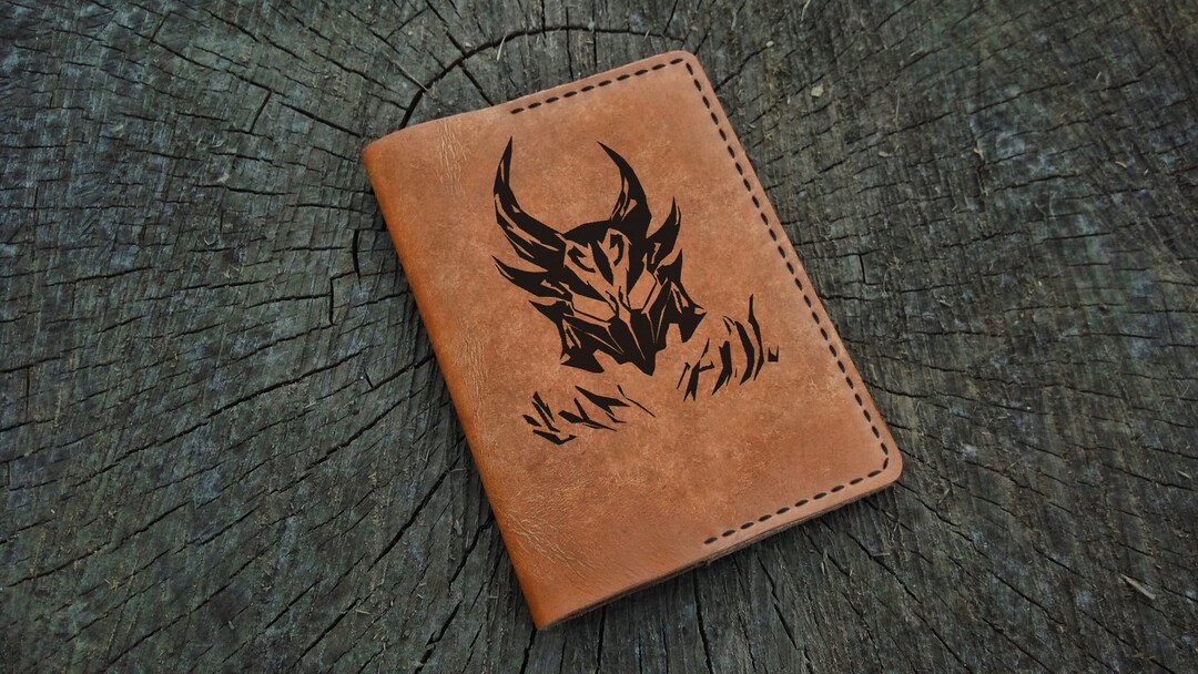 Daedra, Skyrim Passport Holder Personalized, Custom Leather Passport ...