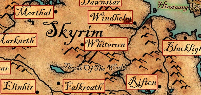 Map of Tamriel, the Elder Scrolls IV: Oblivion Remastered, 5080 X 3048 ...