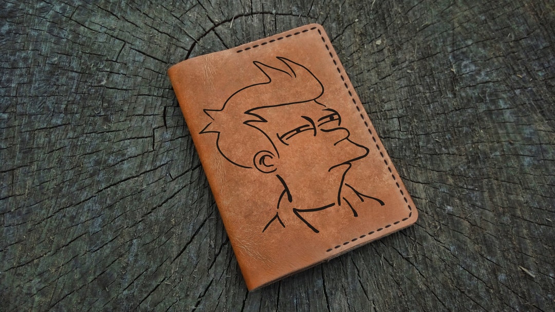 Futurama, Fry, Passport Holder Personalized, Custom Leather Passport ...