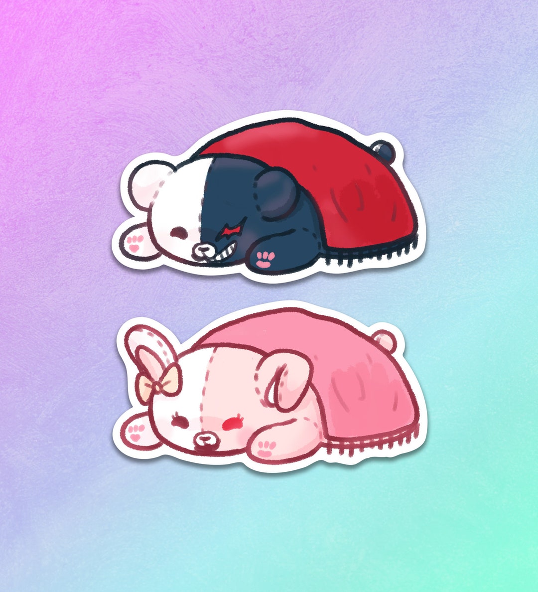 Monokuma + Monomi Stickers – [cute Laptop Friend Journal Planner Gift ...