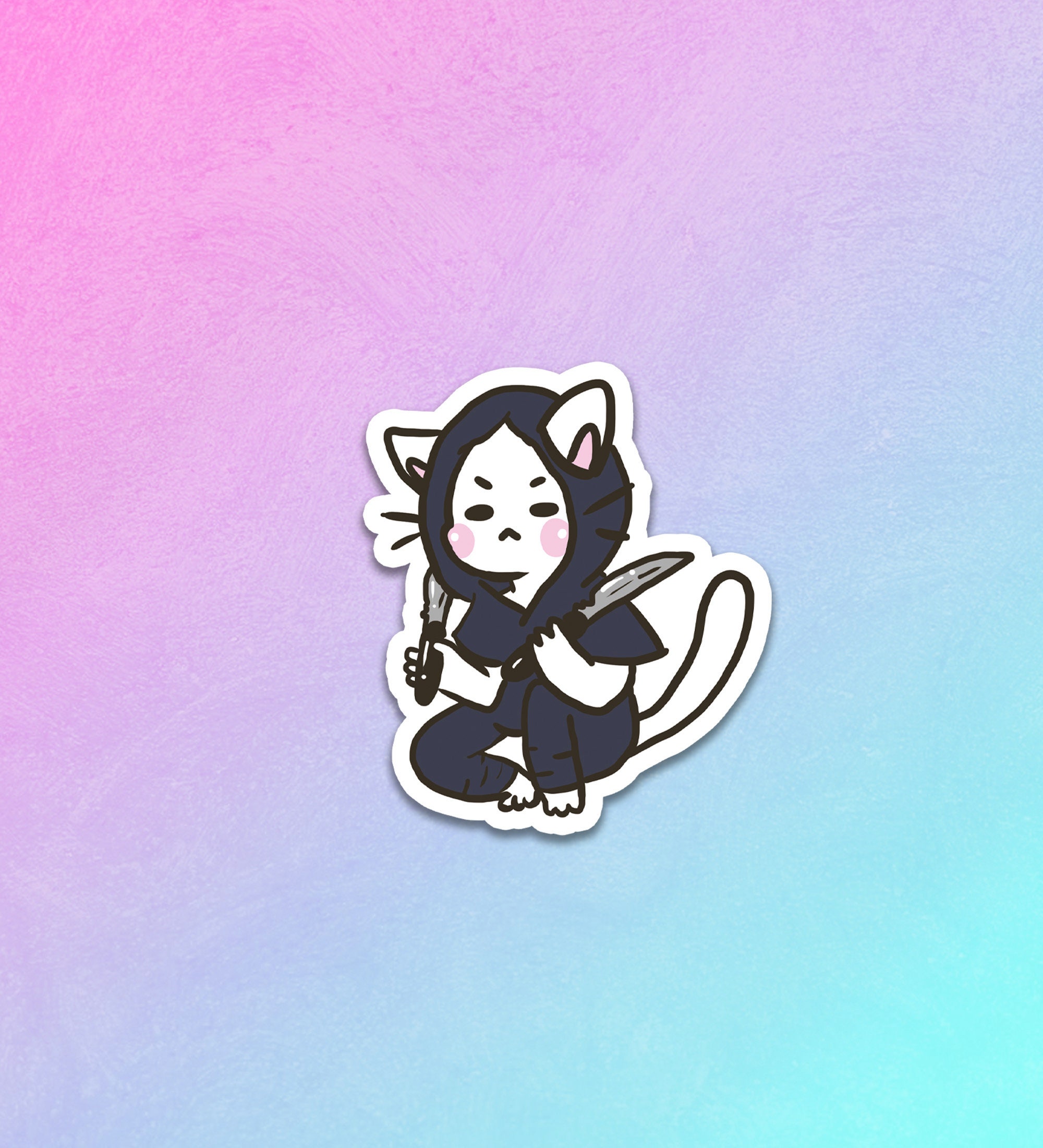 D&D Cats 2 Sticker Pack Set Cute Kitten Animal | Etsy