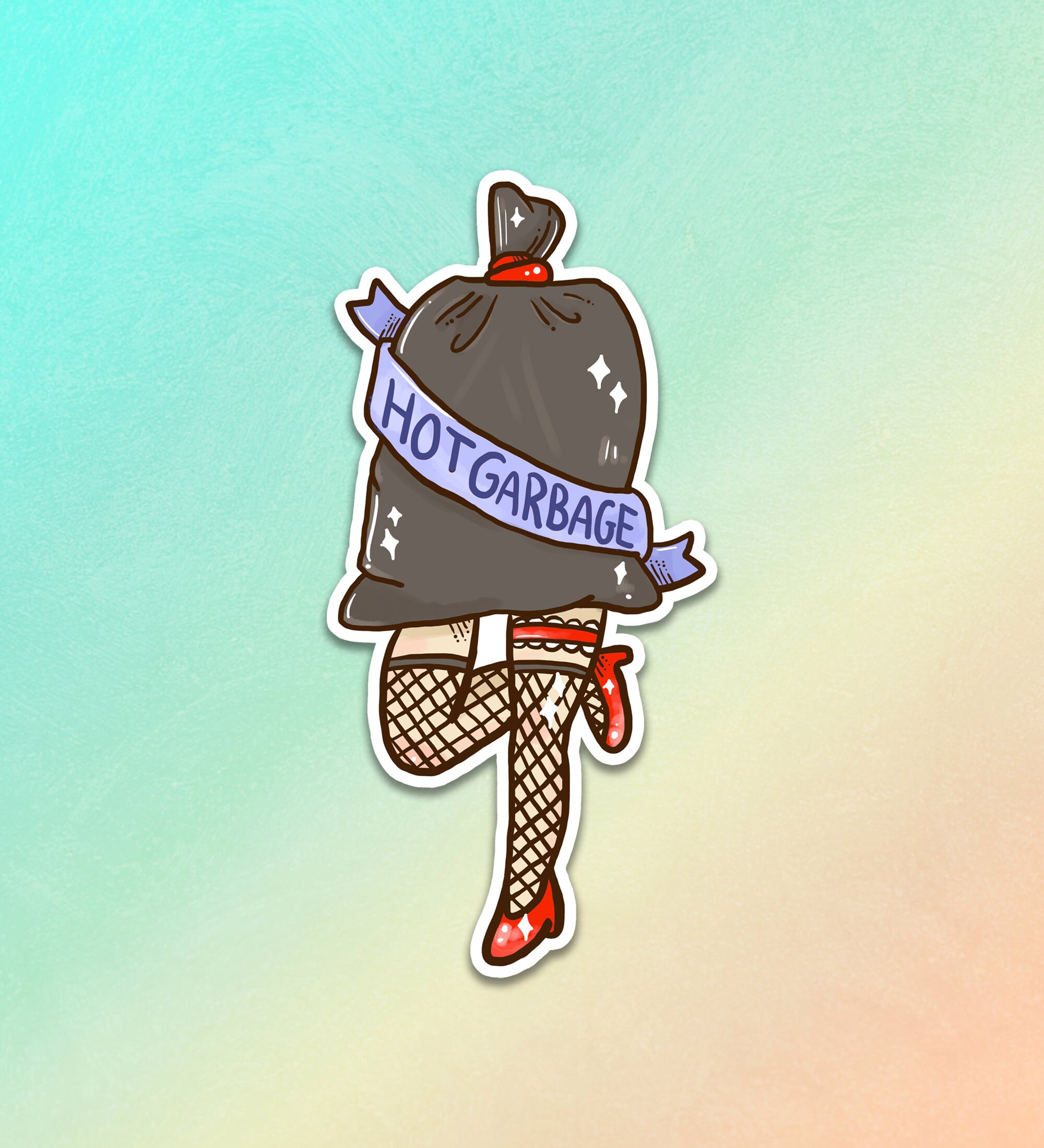 Raccoon Actual Trash Hot Garbage Sticker - Cute Laptop Gift Funny Joke ...