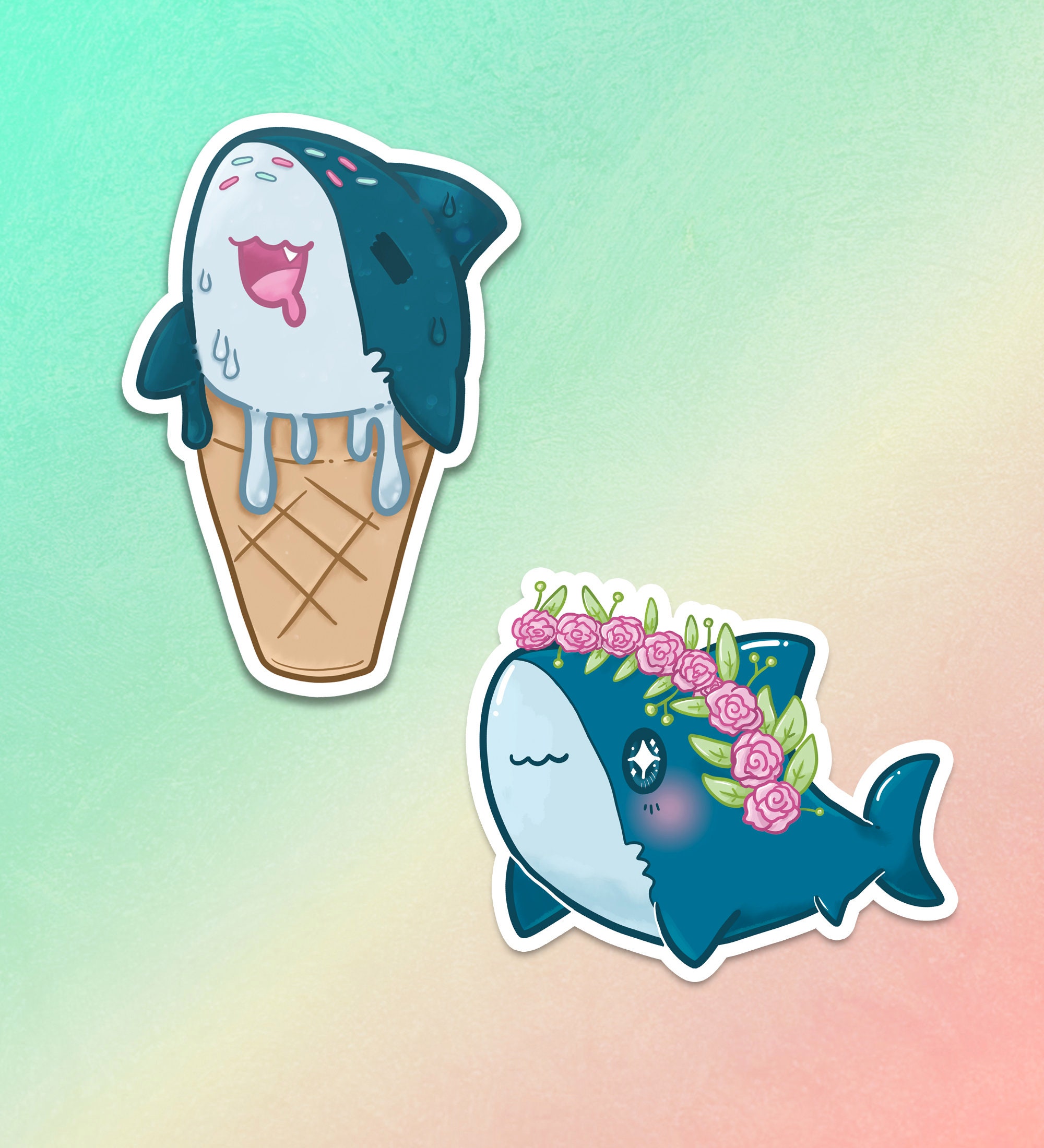 Shark Week Ice Cream Flower Crown Baby Cute Precious Animal - Etsy