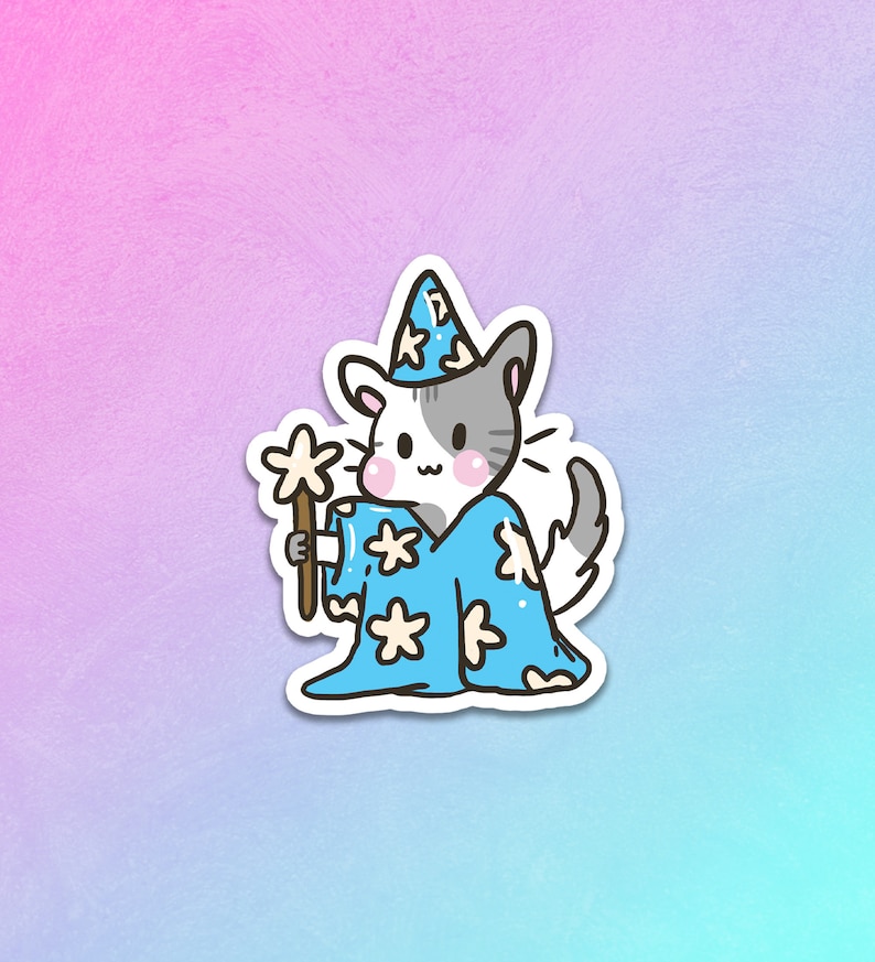 D&D Cats 2 Sticker Pack Set Cute Kitten Animal - Etsy