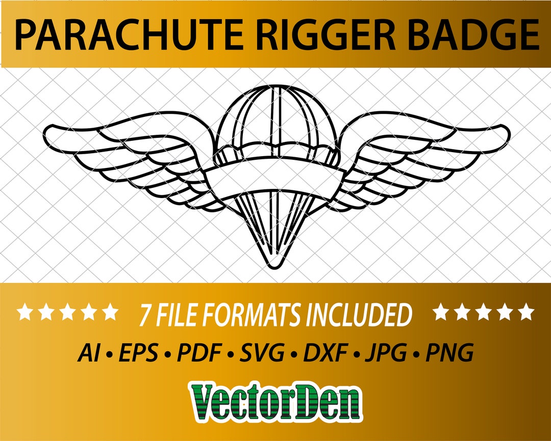 Parachute Rigger Badge - Vector Insignia - Etsy
