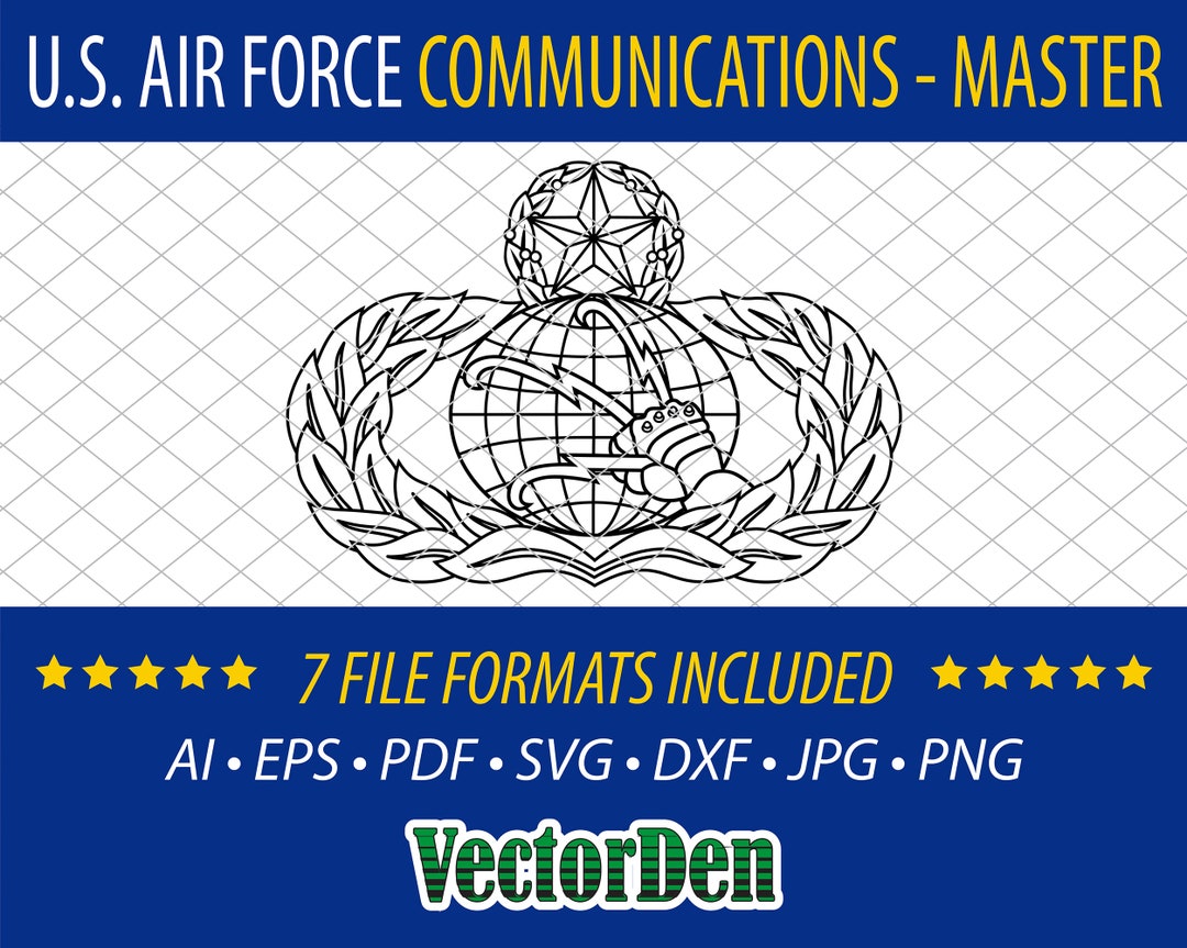 Air Force Communications Badge - Master -vector Insignia - Etsy