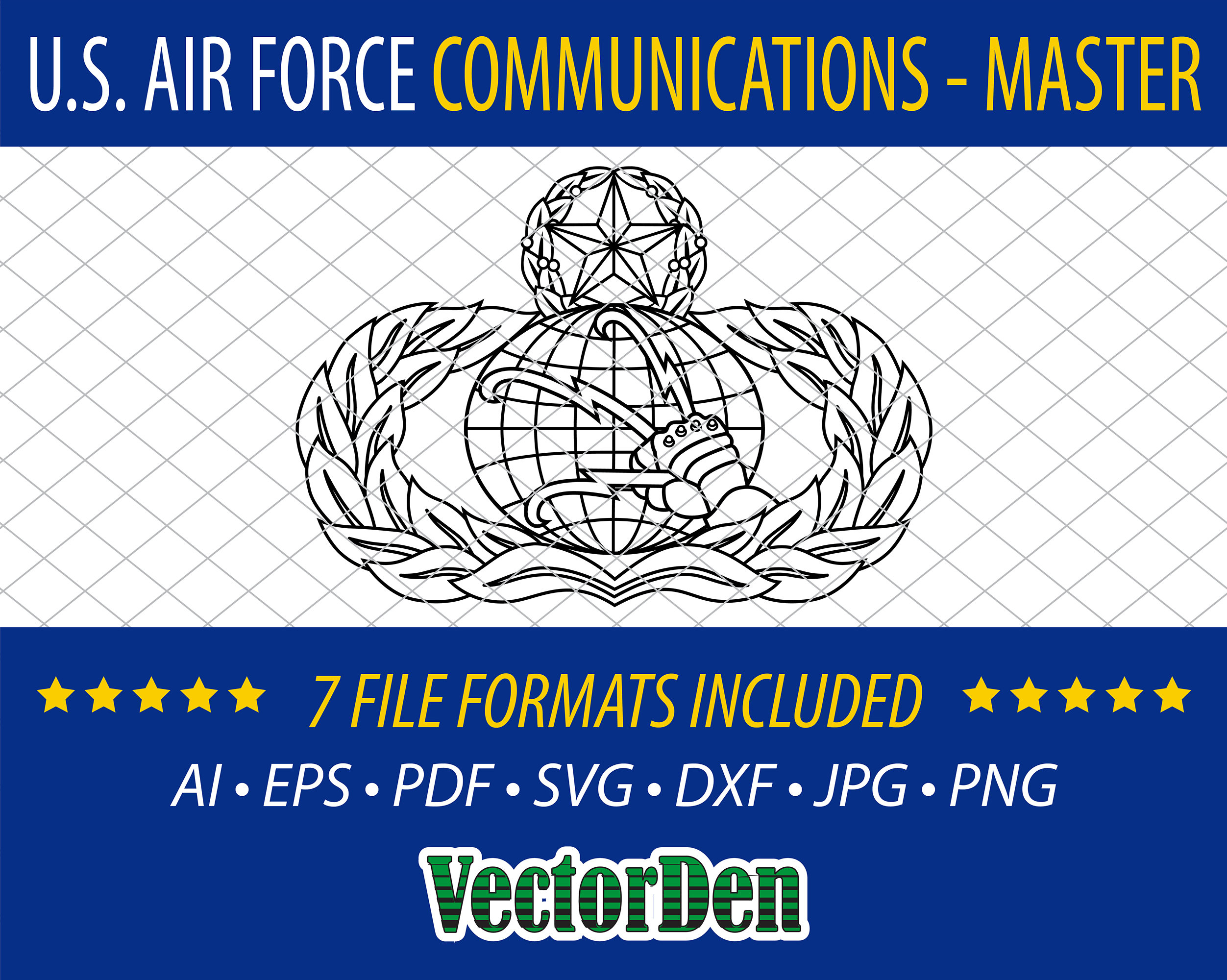 Air Force Communications Badge - Master -vector Insignia - Etsy