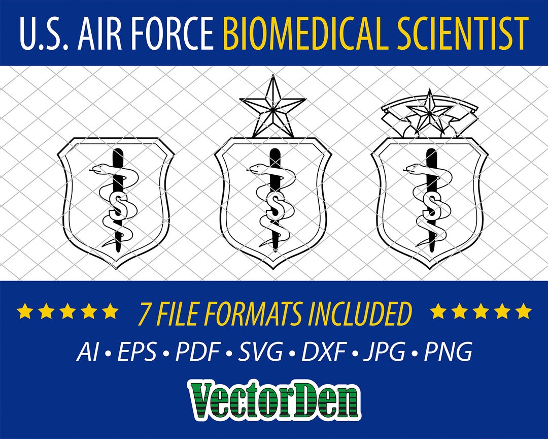U.S. Air Force Biomedical Scientist Badge - Vector Biomedical Scientist ...