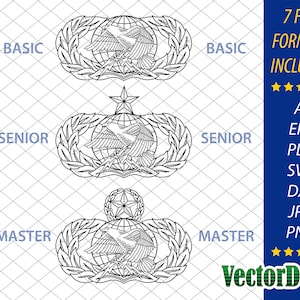 U.S. Air Force Logistics Badge - Set - Vector Insignia - Etsy