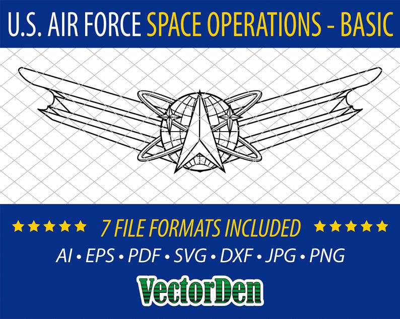 U.S. Air Force Space Operations Badge - Basic - Vector Insignia - Etsy