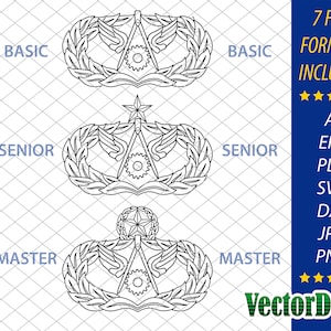 U.S. Air Force Civil Engineer Badge - Set -vector Insignia - Etsy