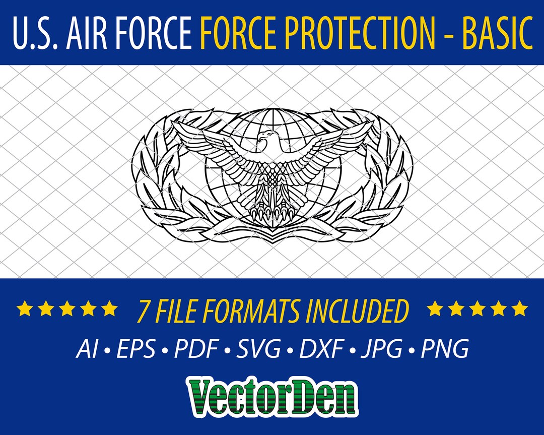 U.S. Air Force Force Protection Badge - Basic - Vector Insignia - Etsy