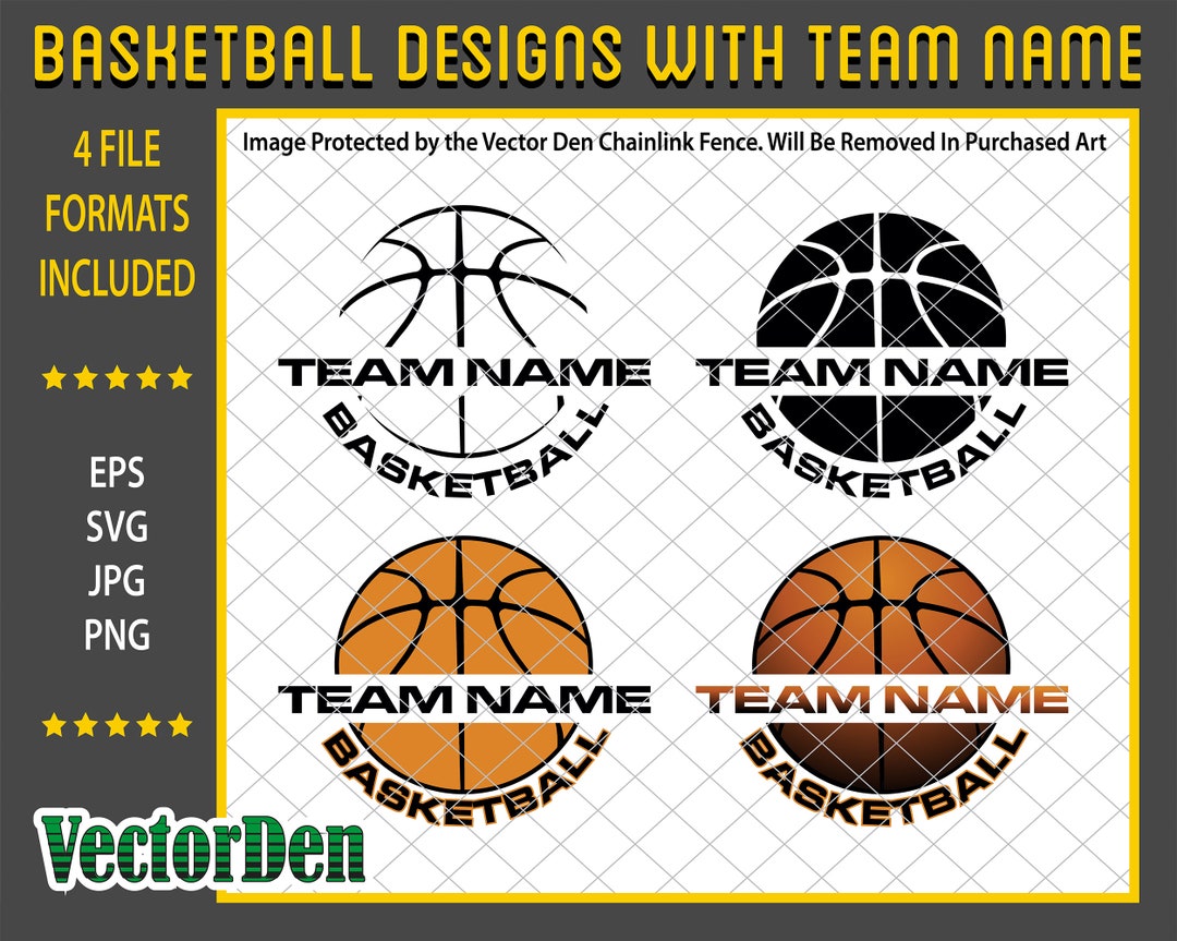 Basketball Designs With Team Name - Etsy