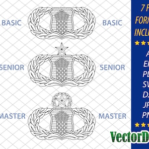 Air Force Air Traffic Controller Badge Set - Vector Insignia - Etsy