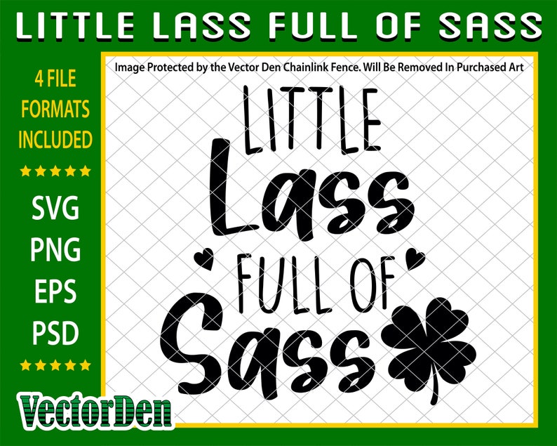 Little Lass Full of Sass, SVG, Lucky SVG, Irish SVG, St Patrick's Day ...