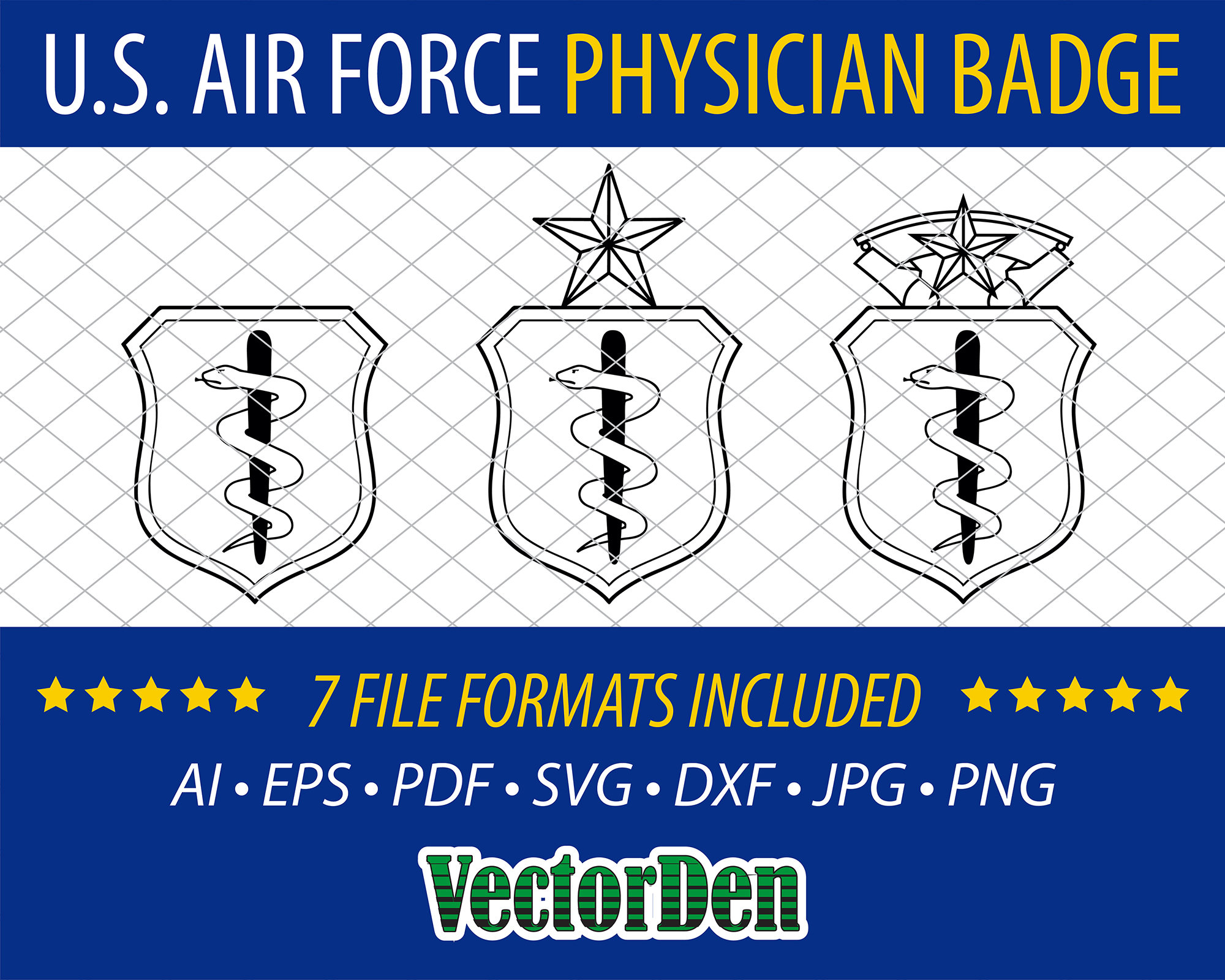 U.S. Air Force Physician Badge - Vector Physician Insignia - Etsy