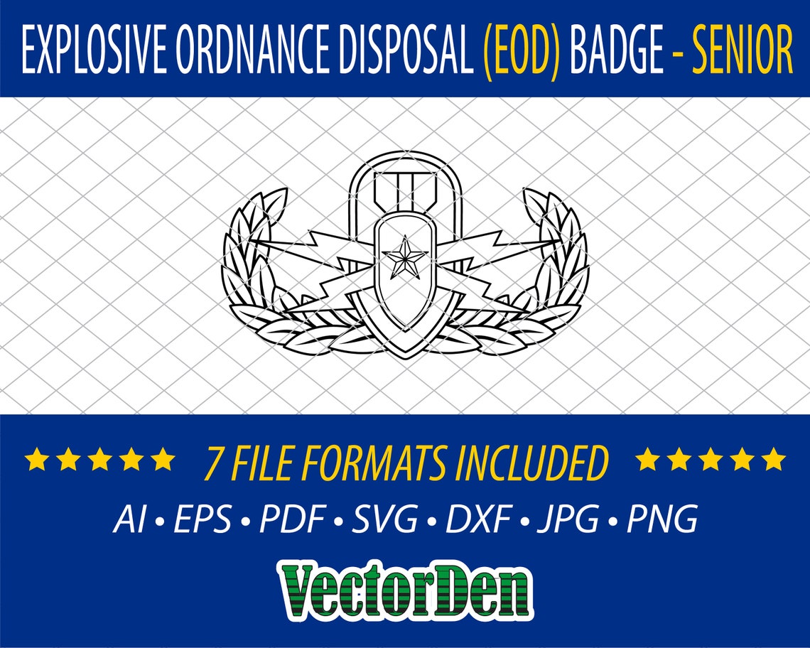 Explosive Ordnance Disposal EOD Badge Senior - Etsy