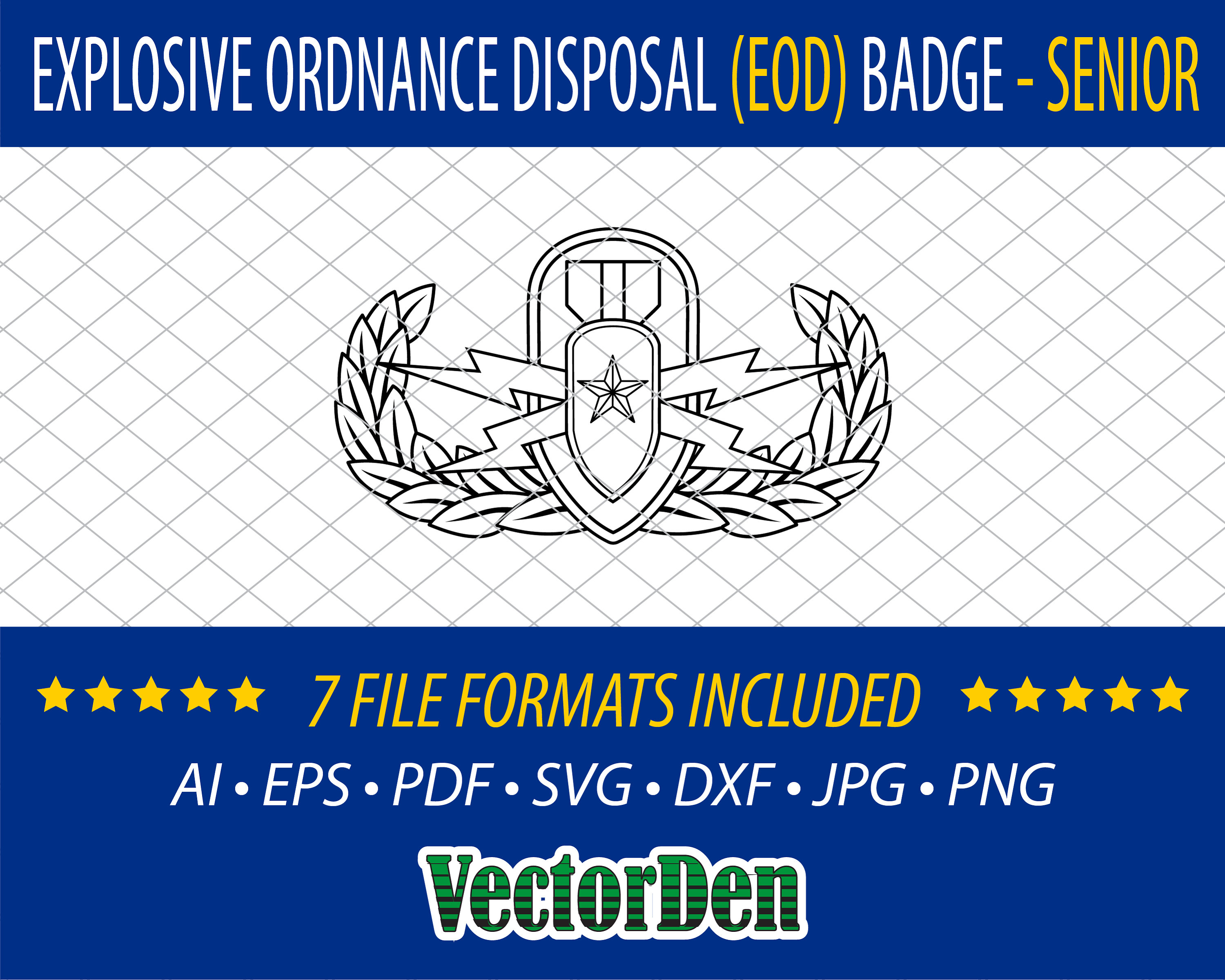 Explosive Ordnance Disposal EOD Badge Senior - Etsy