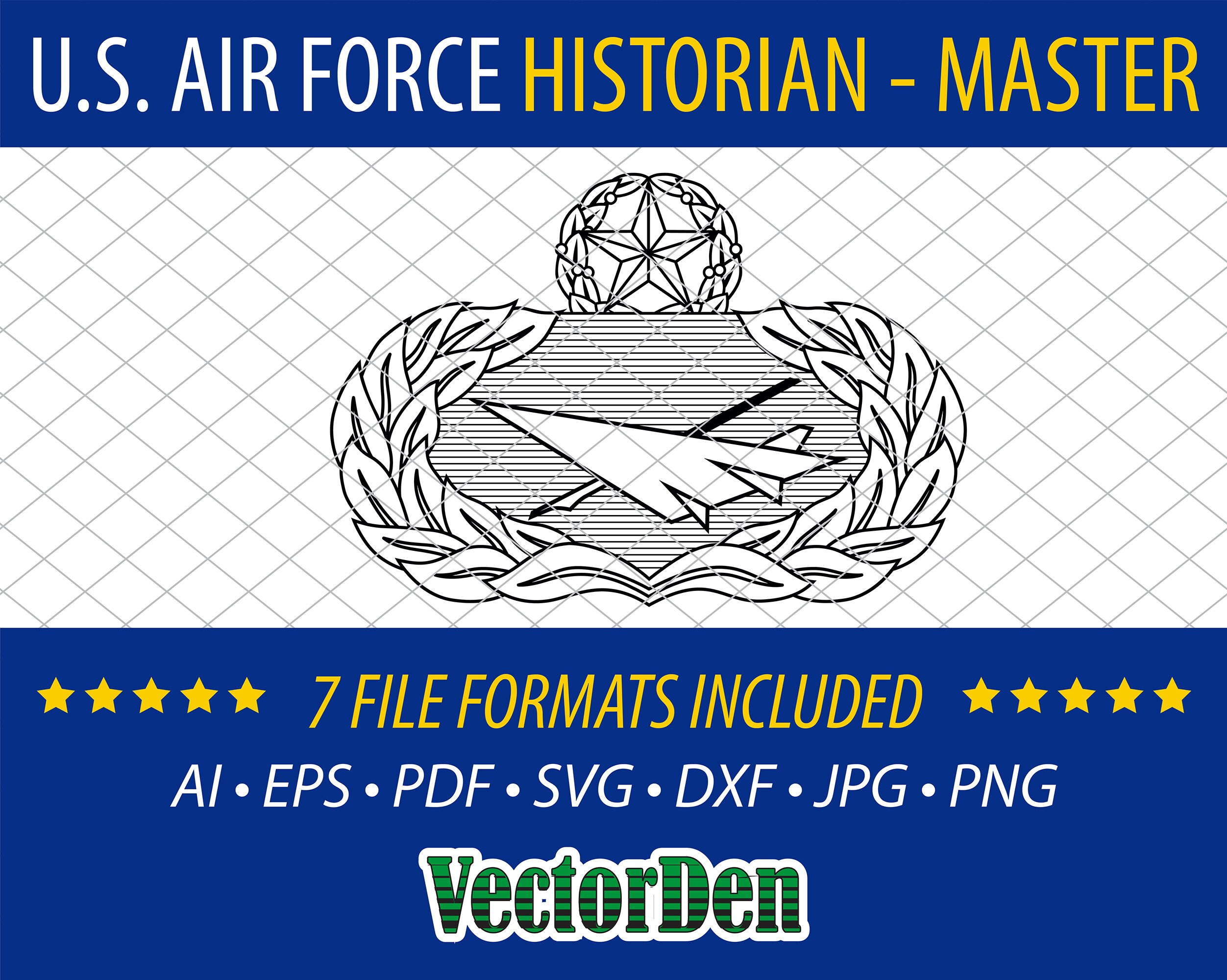 U.S. Air Force Historian Badge - Master -vector Insignia - Etsy