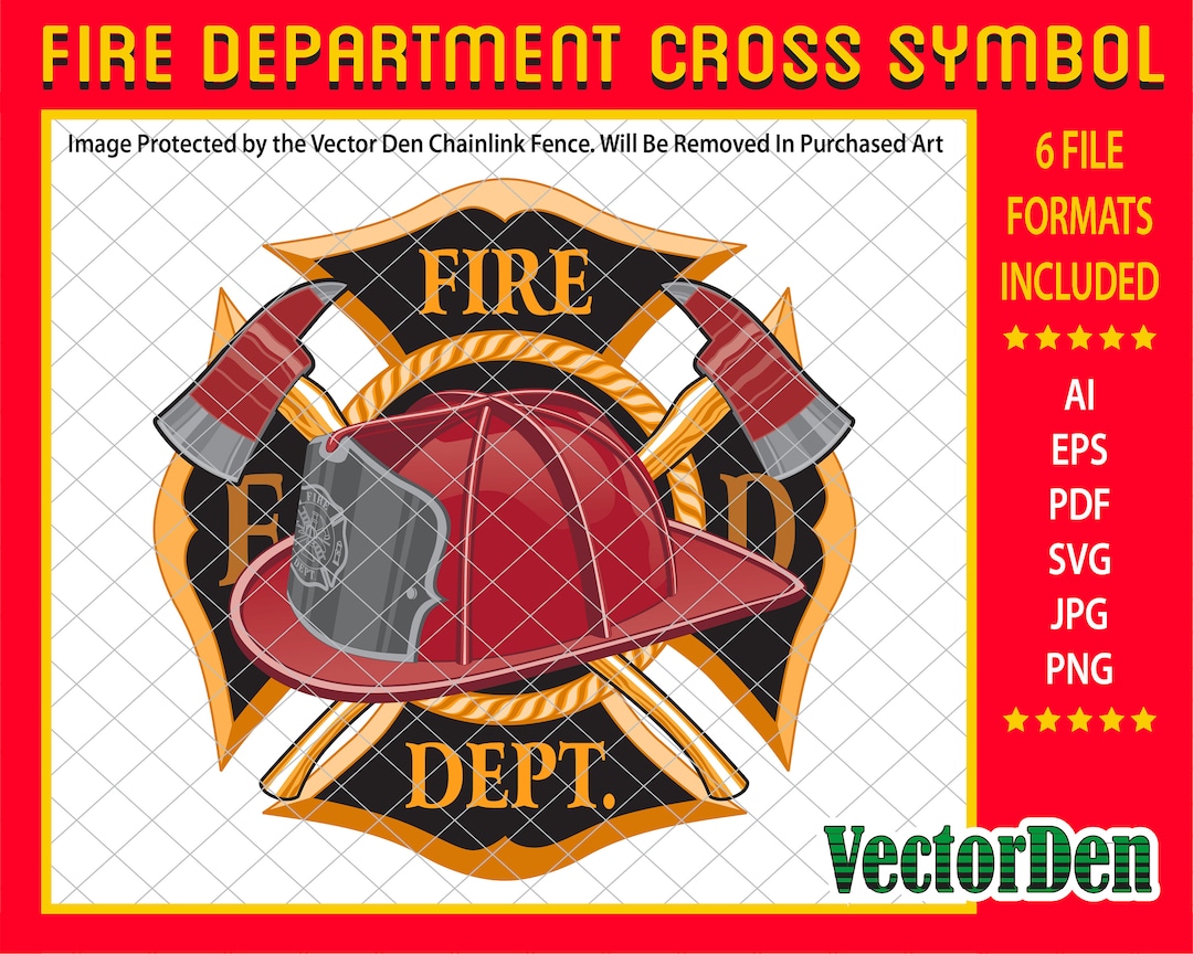 Fire Department Cross Symbol - Etsy