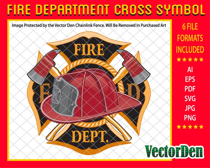 Fire Department Cross Symbol - Etsy