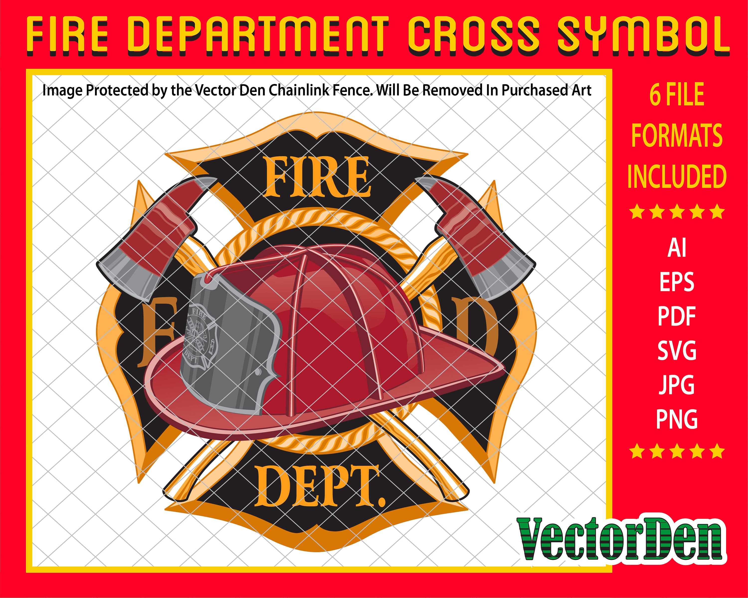 Fire Department Cross Symbol - Etsy