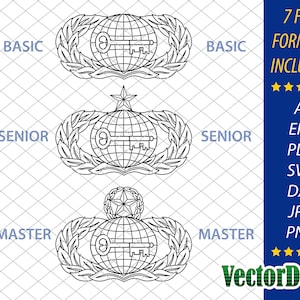 U.S. Air Force Intelligence Badge - Set - Vector Insignia - Etsy