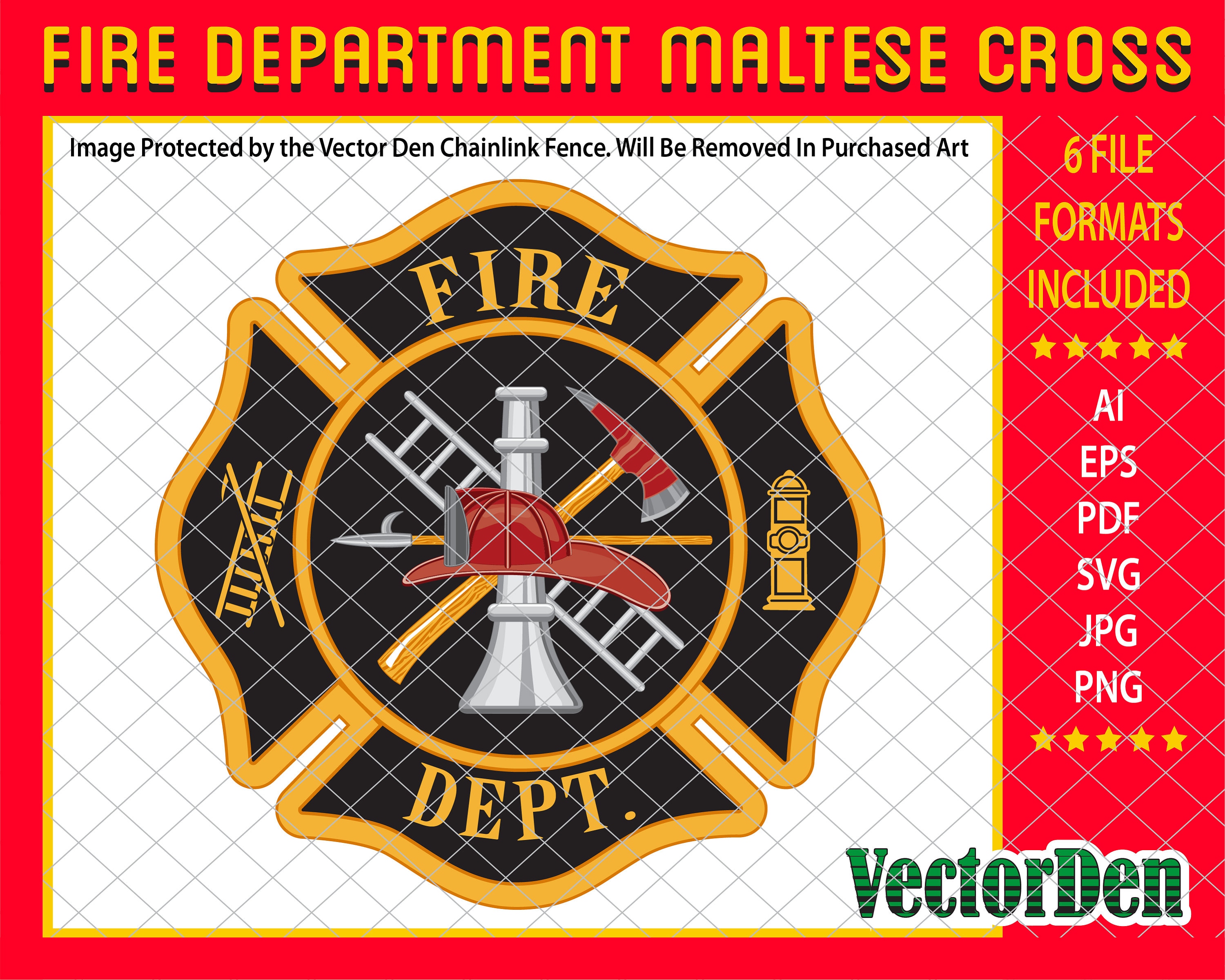 Maltese Cross Vector Clipart