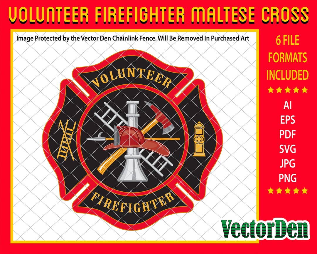 Volunteer Firefighter Maltese Cross - Etsy