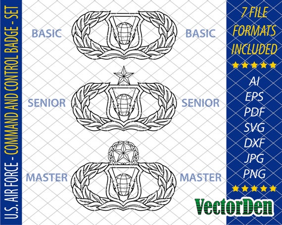U.S. Air Force Command and Control Badge Set Insignia | Etsy