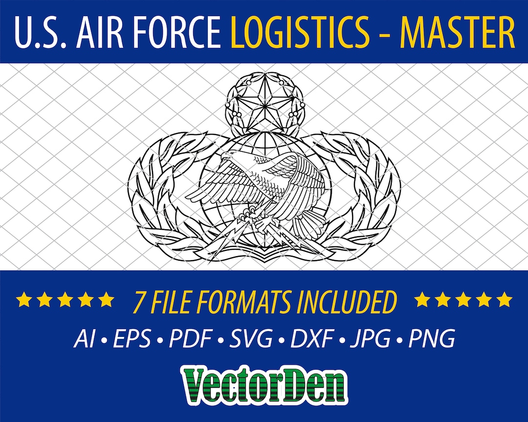 U.S. Air Force Logistics Badge - Master - Vector Insignia - Etsy