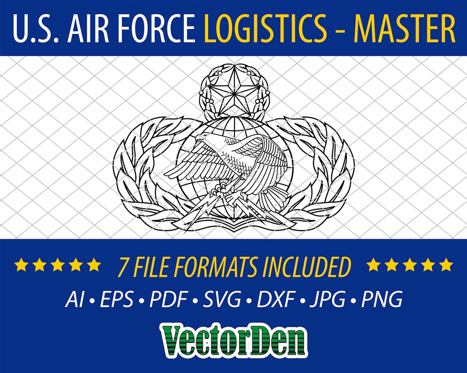 U.S. Air Force Logistics Badge - Master - Vector Insignia - Etsy