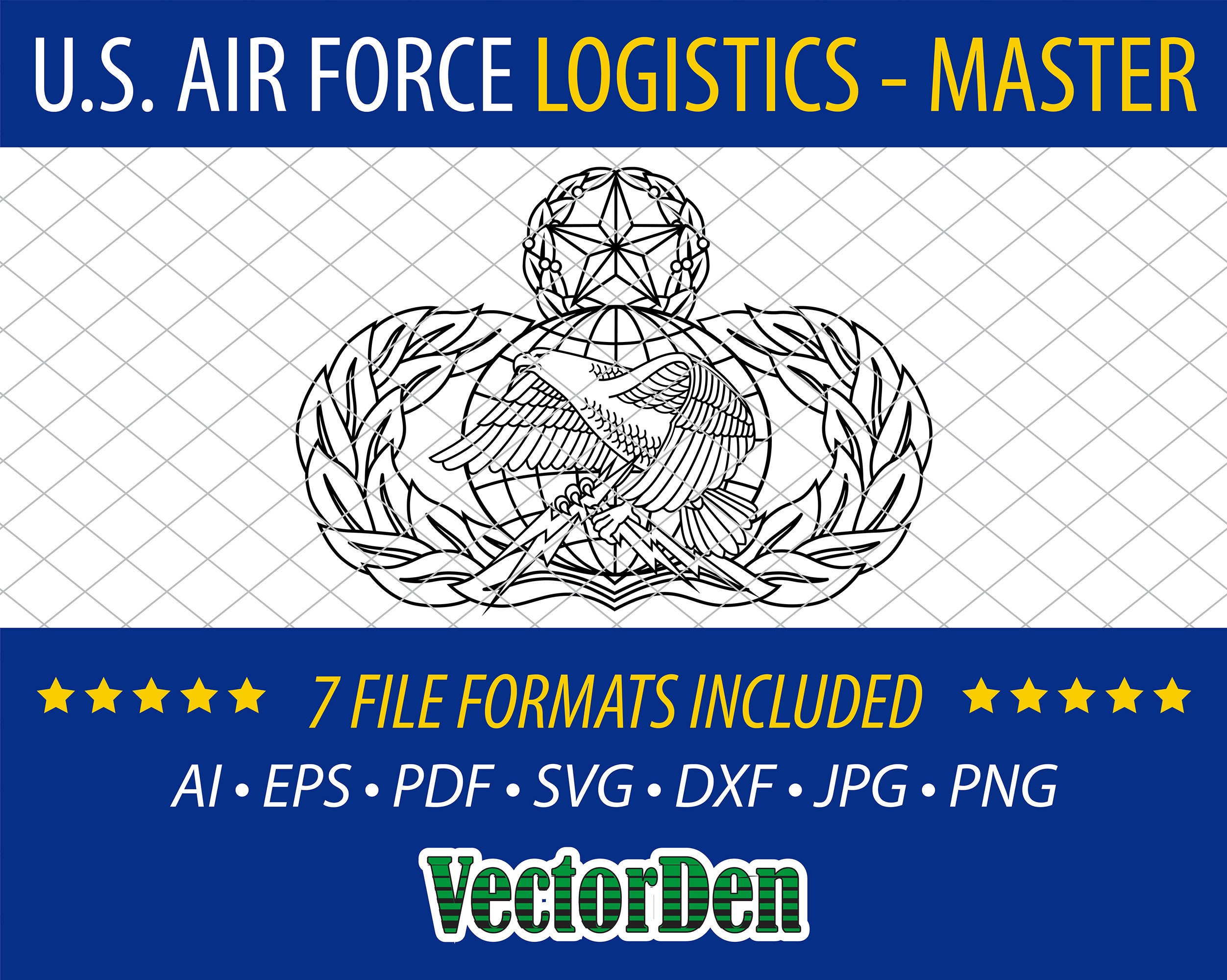 U.S. Air Force Logistics Badge - Master - Vector Insignia - Etsy
