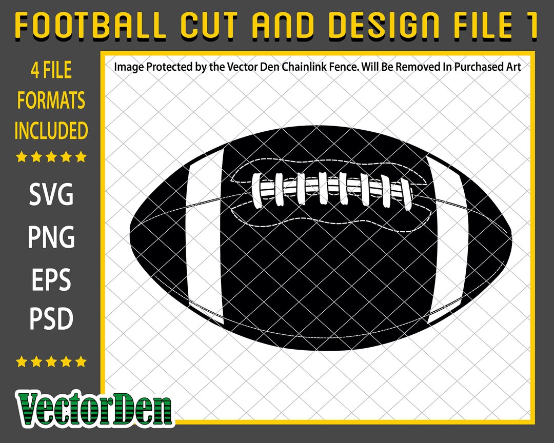 Football Cut and Design File 1, Football SVG, Football PNG, Football ...