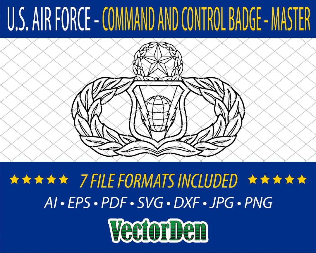 U.S. Air Force Command and Control Badge - Master - Insignia Vector Art ...