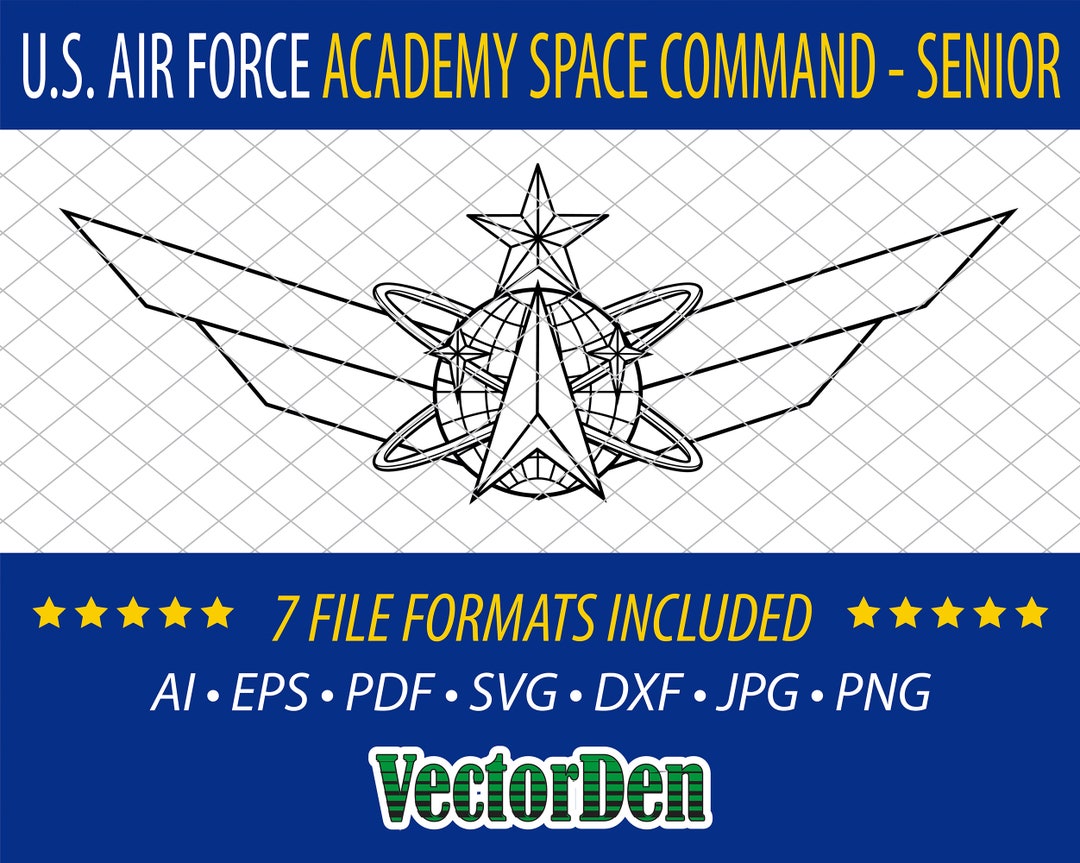 U.S. Air Force Academy Space Command Badge - Senior - Vector Insignia ...