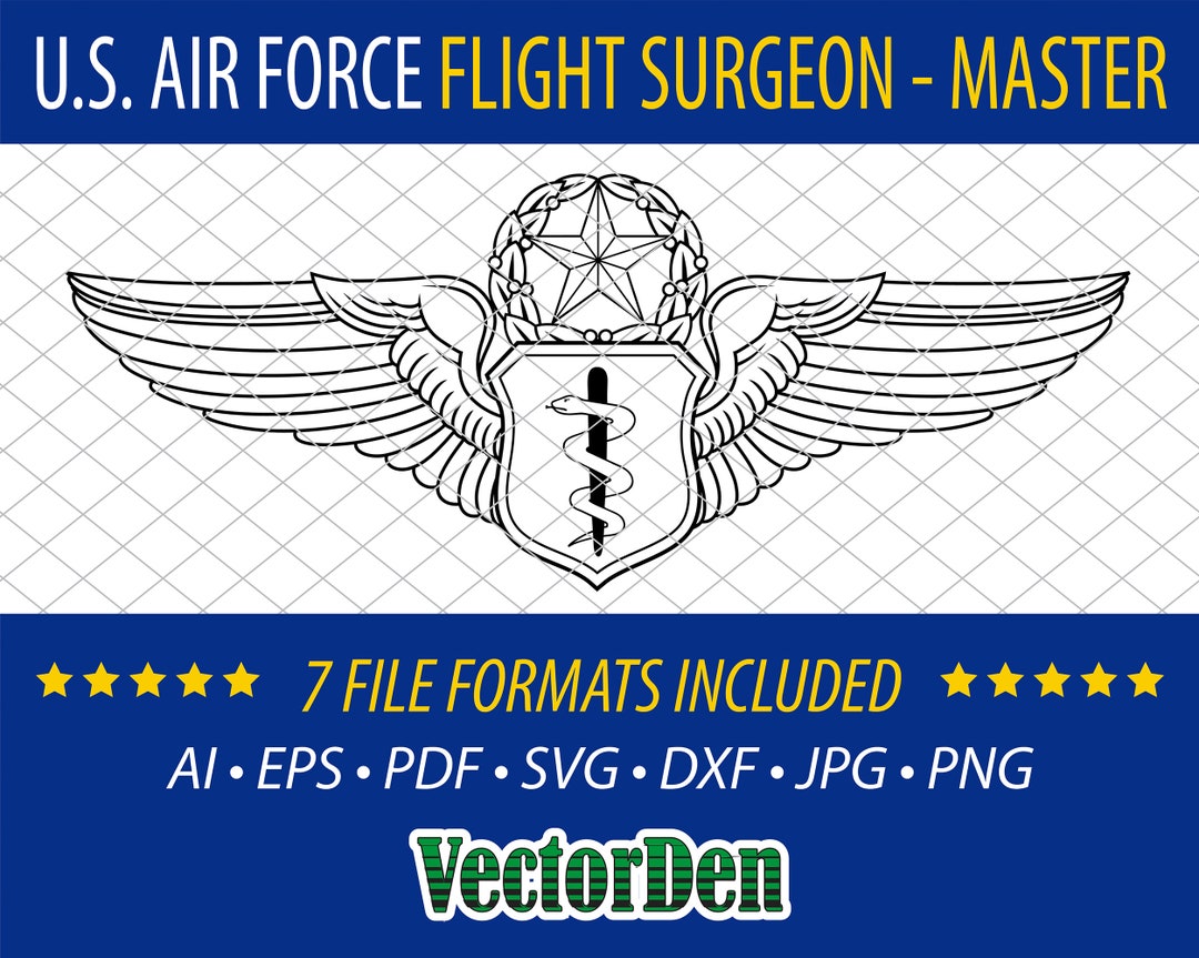 Air Force Flight Surgeon Badge - Master - Vector Insignia - Etsy