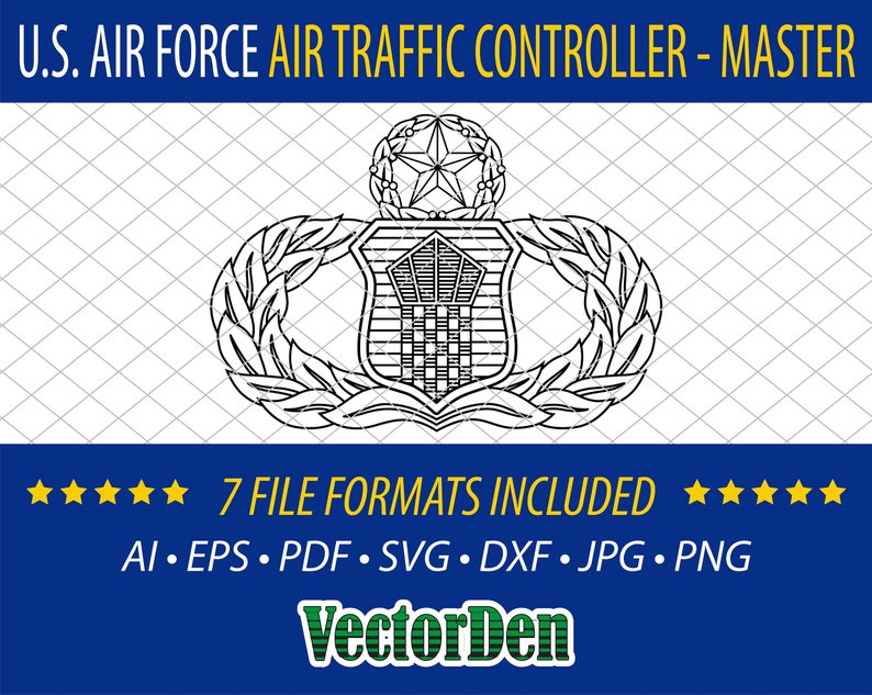 U.S. Air Force Air Traffic Controller Badge - Master - Vector Insignia ...