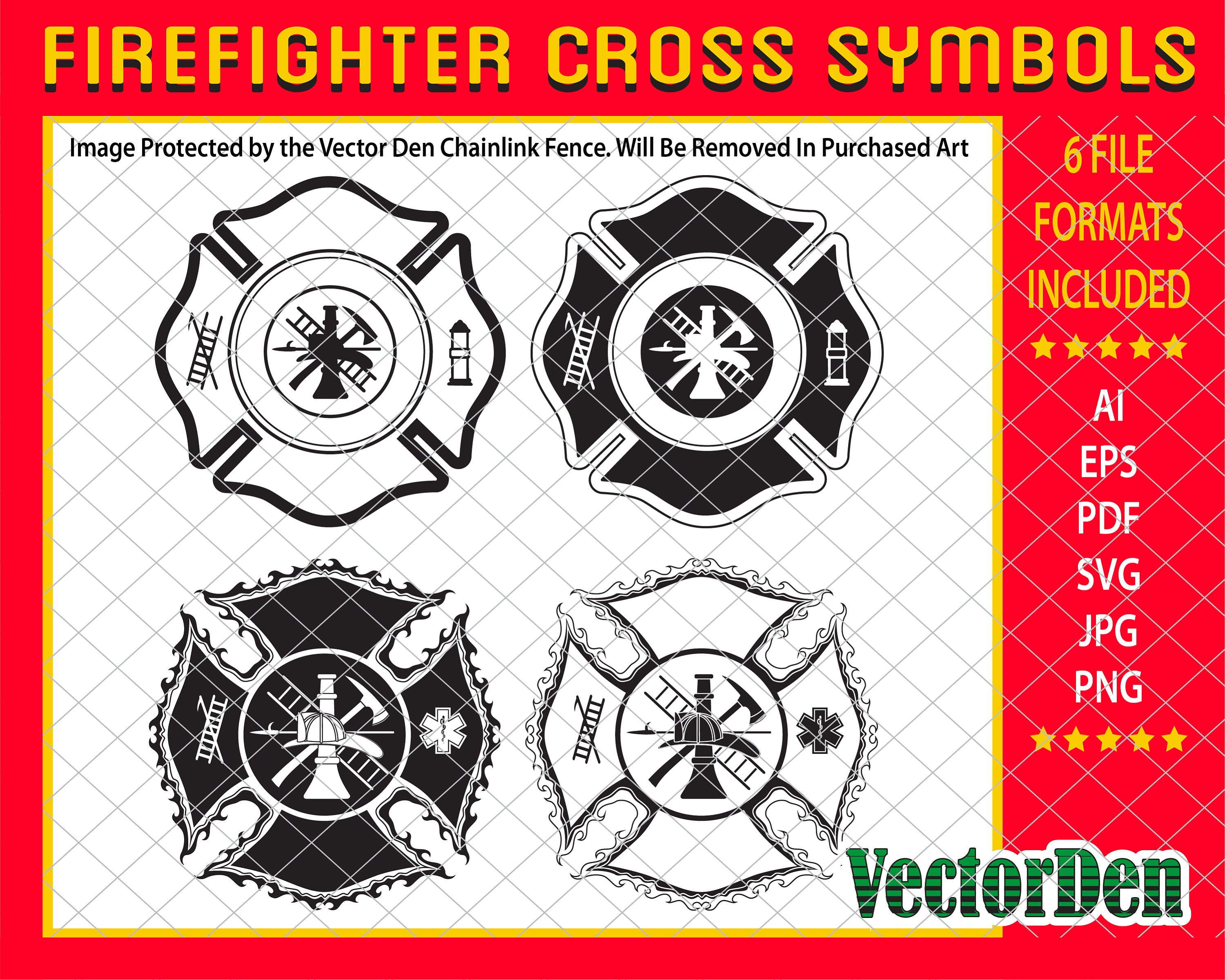 Firefighter Cross Symbols - Etsy