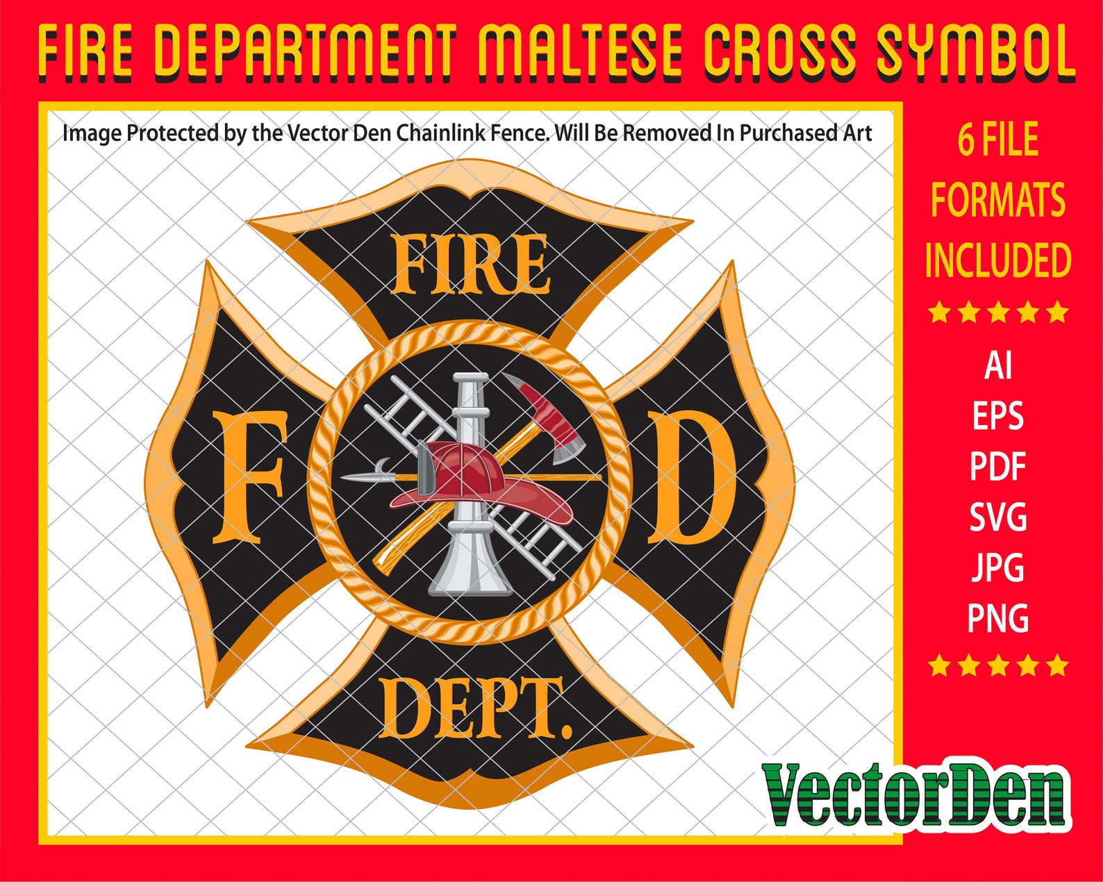 Fire Department Maltese Cross Symbol - Etsy
