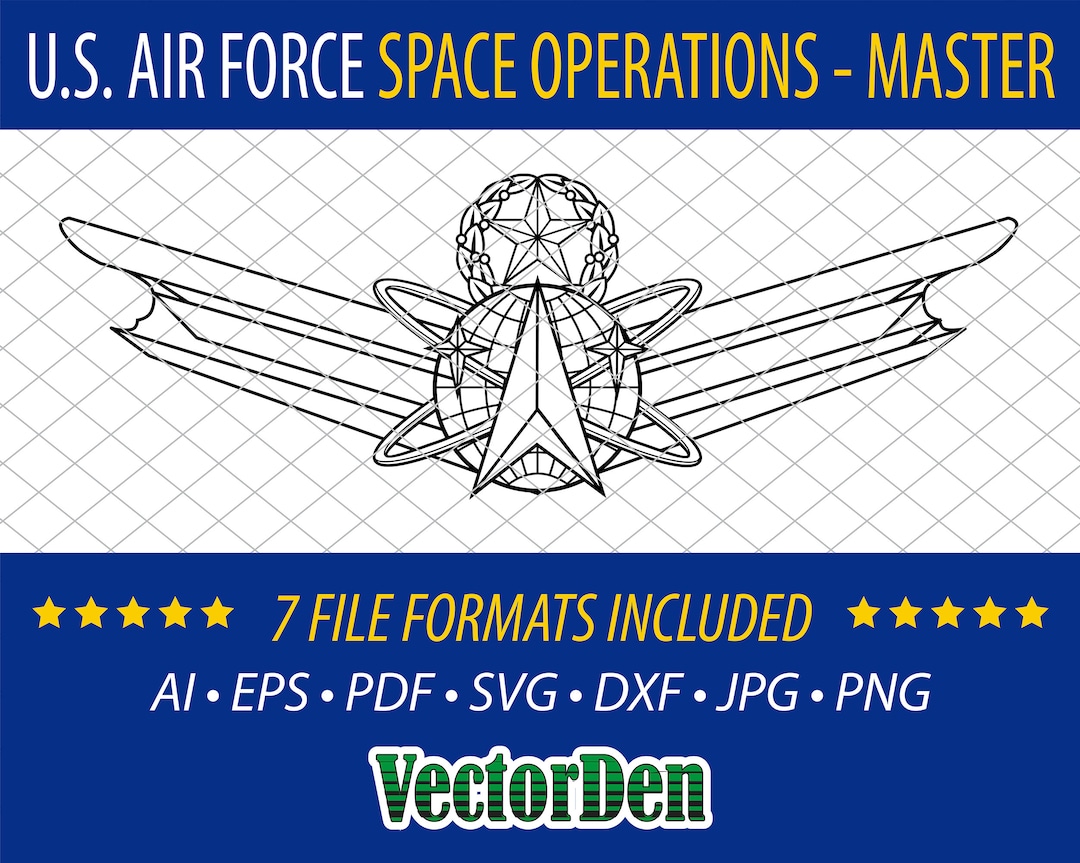 U.S. Air Force Space Operations Badge - Master - Vector Insignia - Etsy