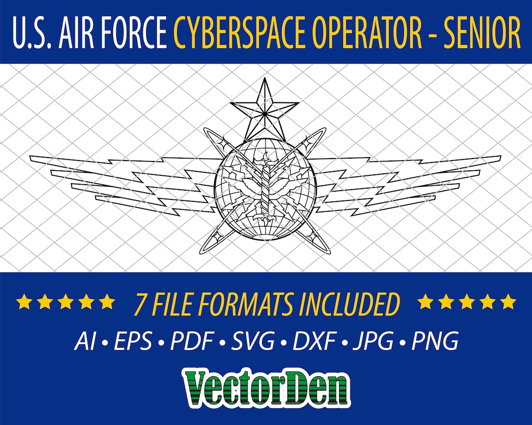 U.S. Air Force Cyberspace Operator Badge - Senior - Vector Insignia - Etsy
