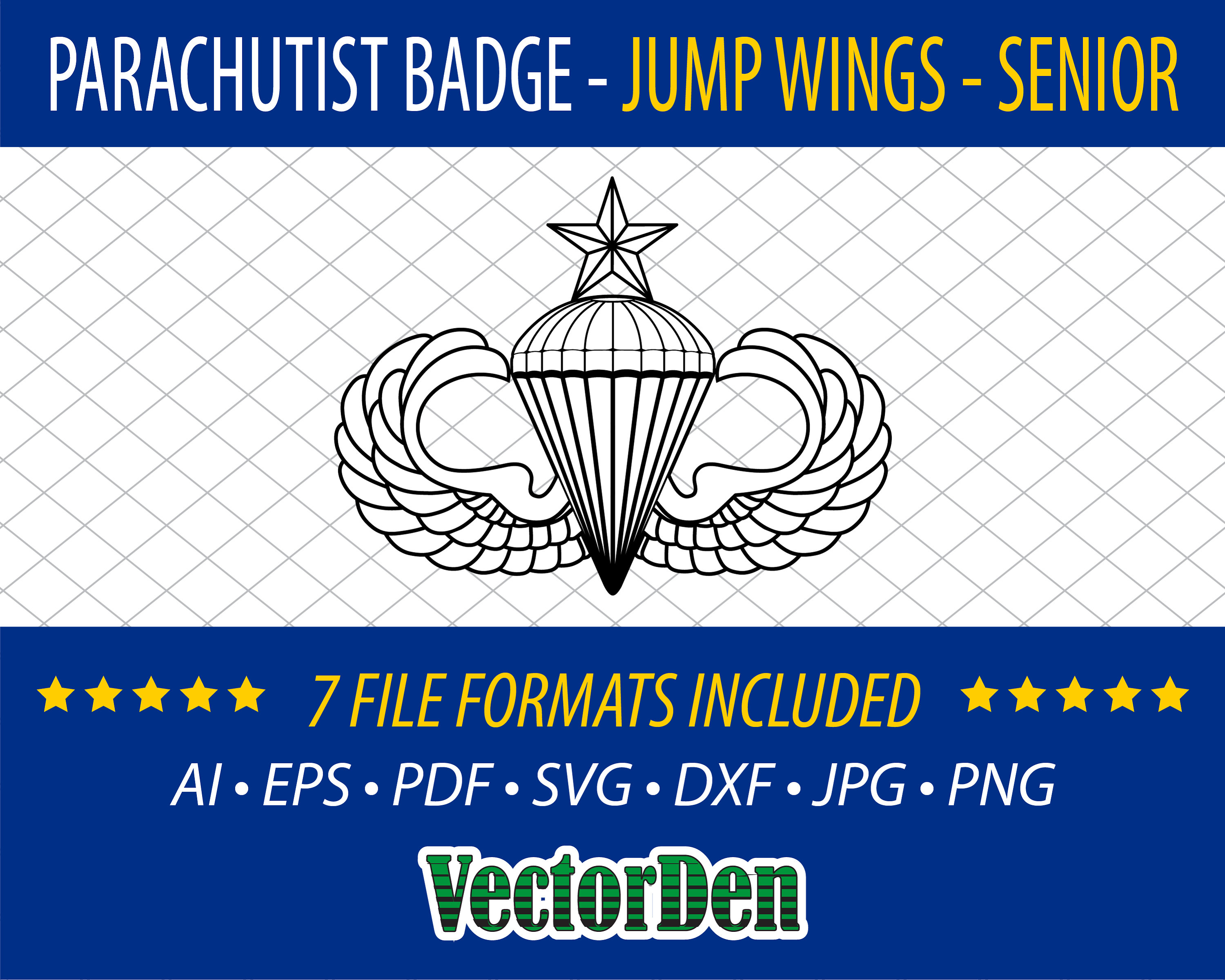 Parachutist Badge - Jump Wings - Senior - Etsy
