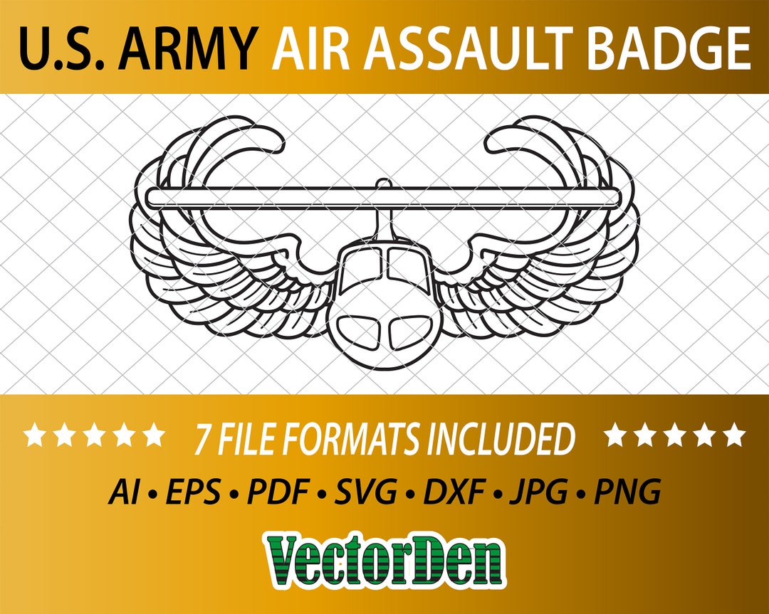 U.S. Army Air Assault Badge - Vector Insignia - Etsy